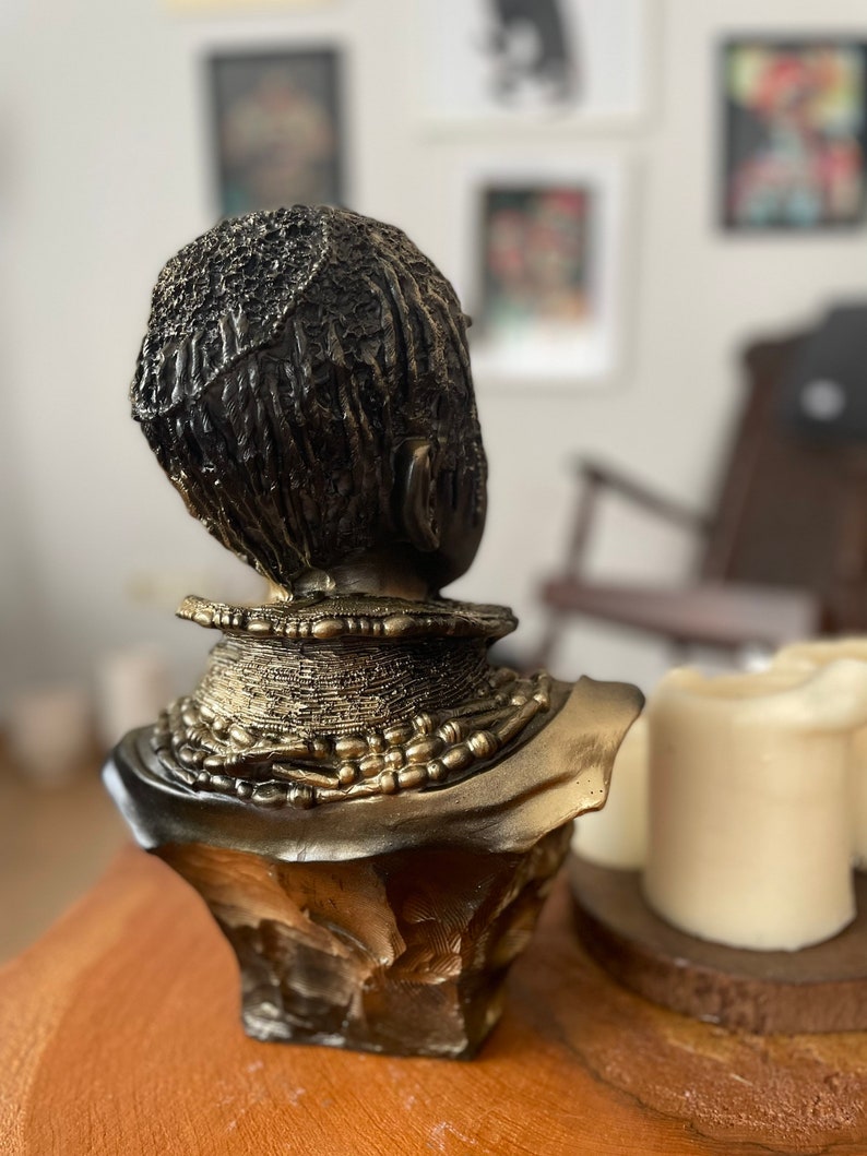 Large African Lady Sculpture Statue African Statue Bust - Etsy
