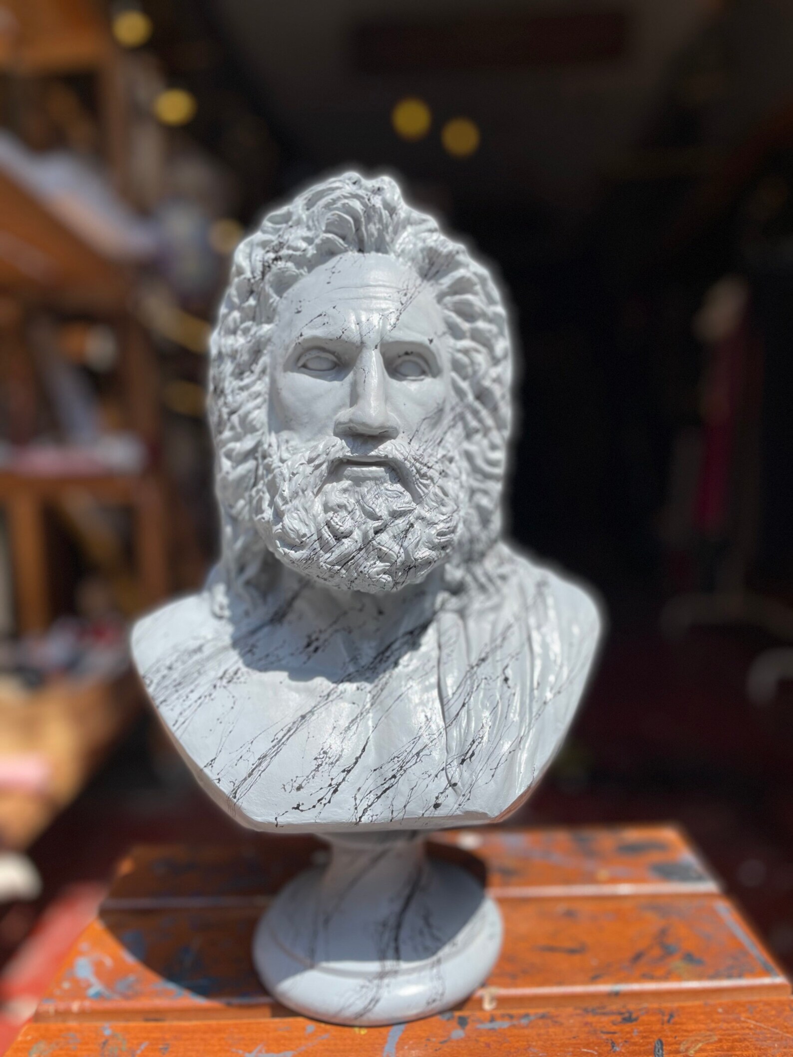 Large Zeus Sculpture Statue14 Inches Bust Gray Sculpture - Etsy