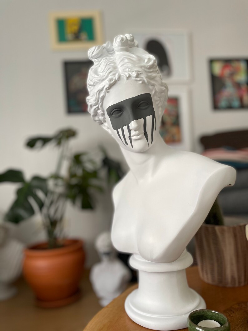 Large Helen Sculpture Statue Helen Bust Statuegrey Mask - Etsy