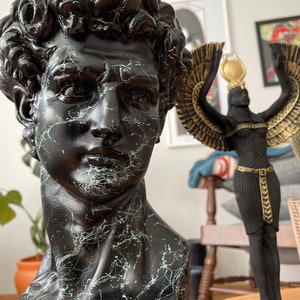 Large David Sculpture Statue,13 Inches David Bust Statue, Black ...