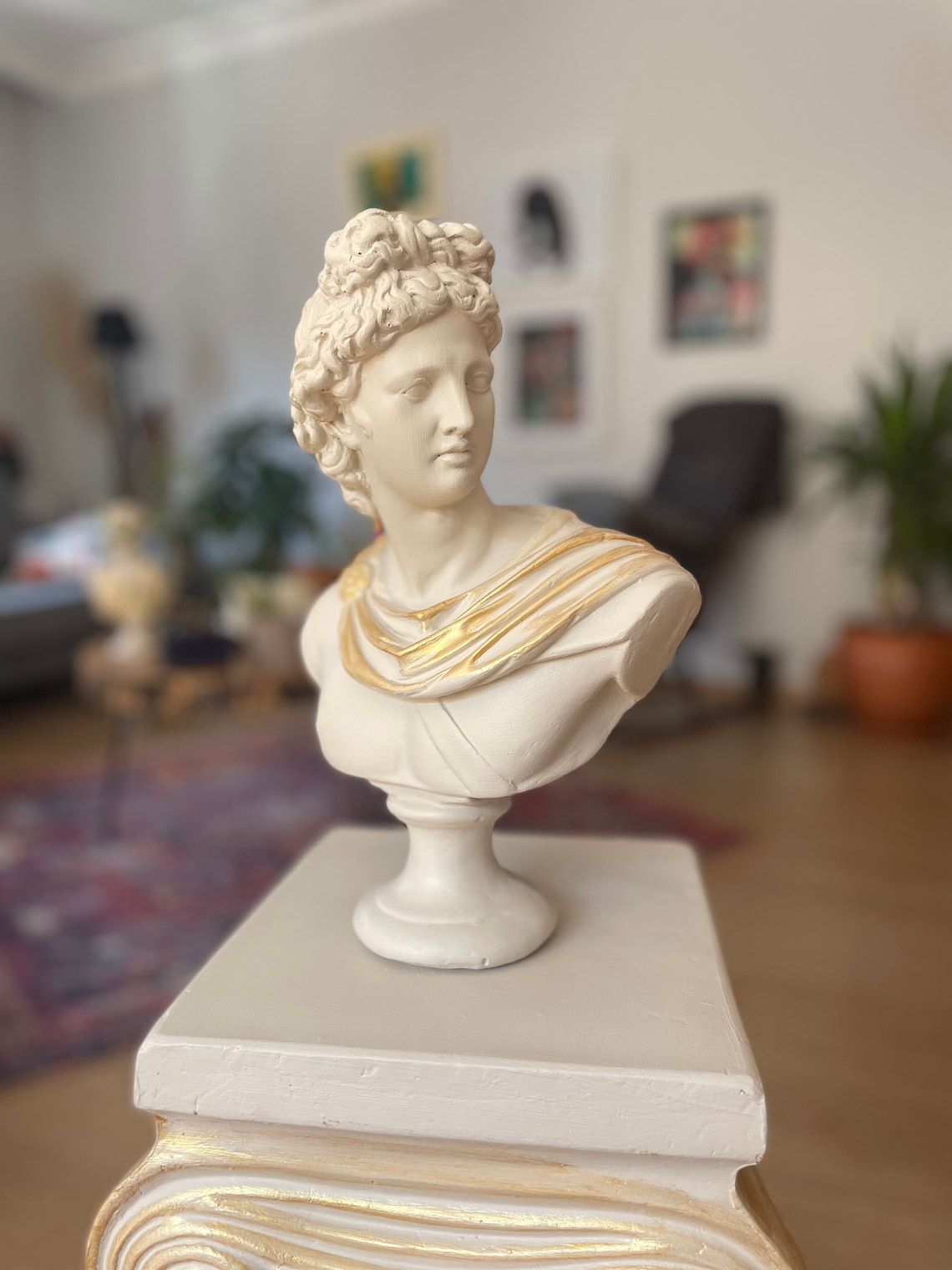 Large Apollo Sculpture Statue Apollo Bust Statue Bustcream | Etsy