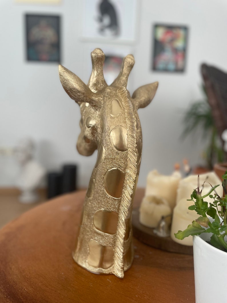 Large Giraffe Statue Sculpturegold Giraffe Sculpture 16 - Etsy
