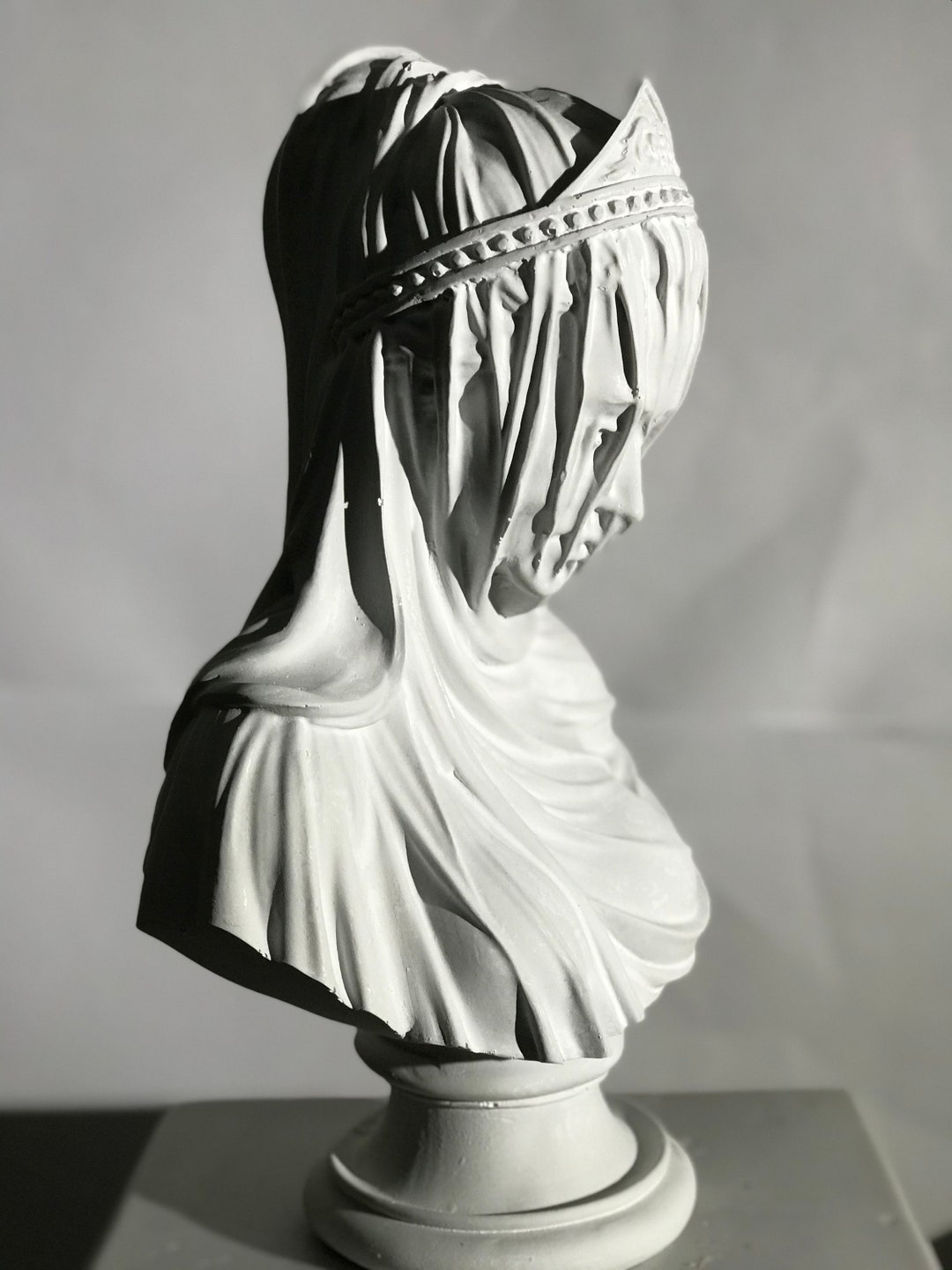 Large Veiled Lady Statue 13 Inches ,virgin Lady Statue Sculpture,large ...