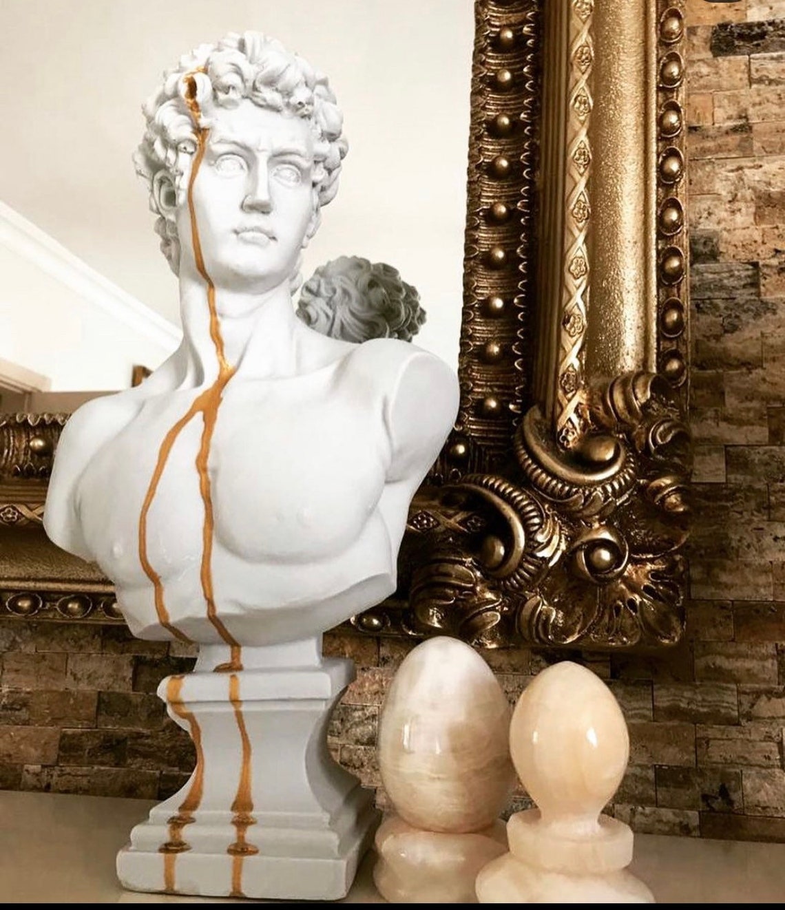 Large David Sculpture Statue 17 Inches David Bust Statue | Etsy