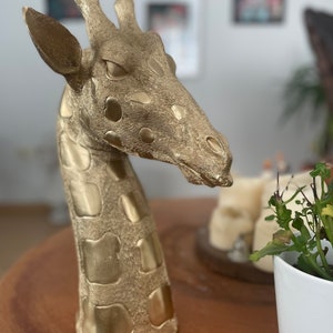 Large Giraffe Statue Sculpture,gold Giraffe Sculpture ,16 Inches ,41 Cm ...