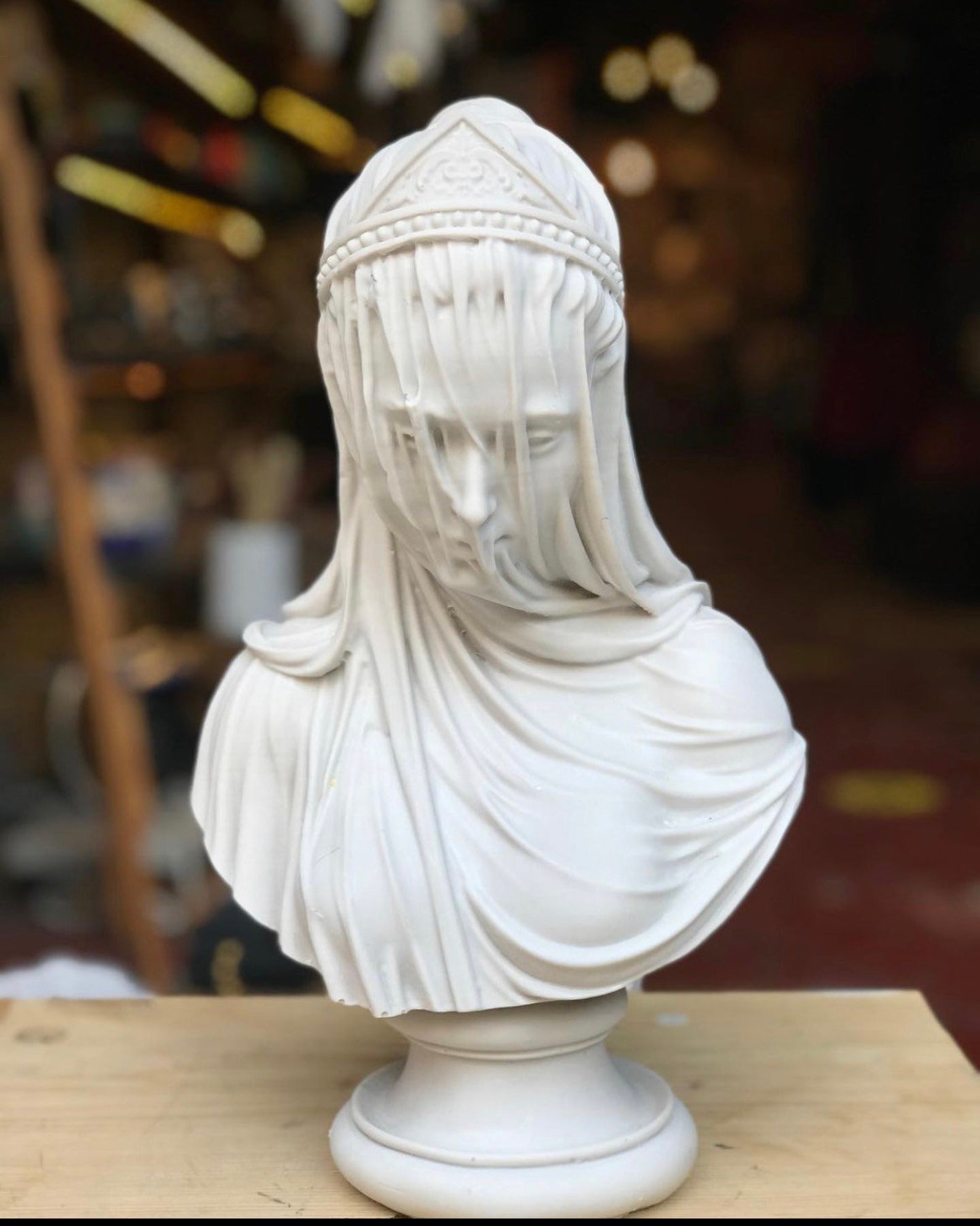 Large Veiled Lady Statue 13 Inches virgin Lady Statue | Etsy