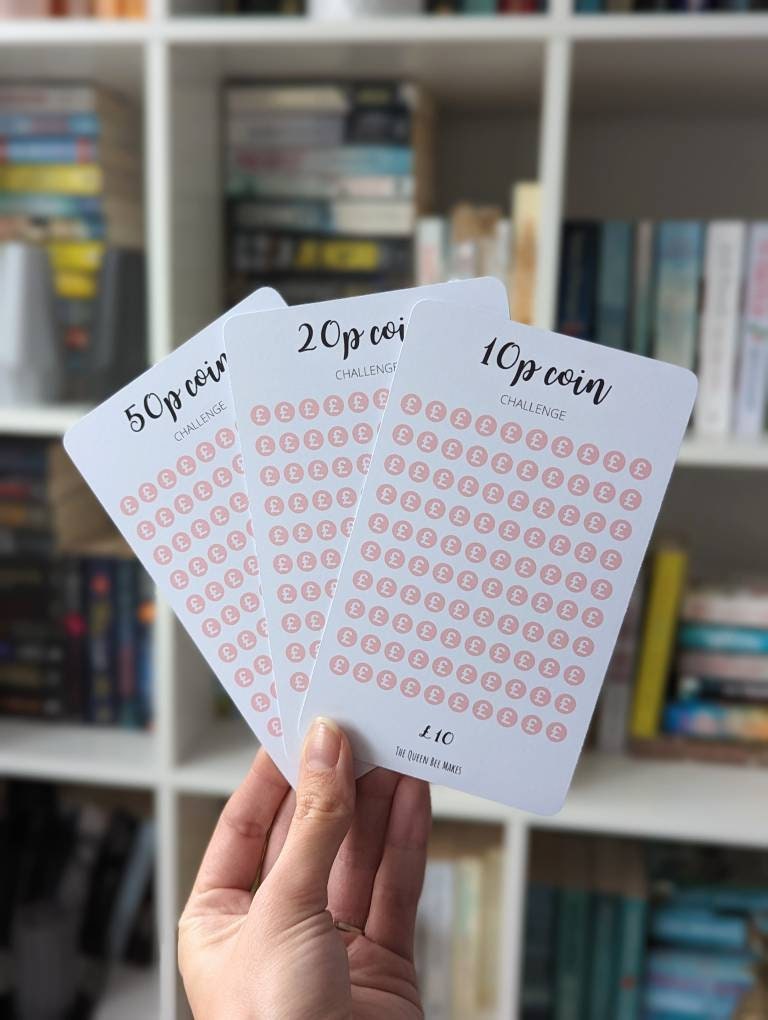 Coin Saving Jar / 10p 20p 50p Challenge - Etsy UK