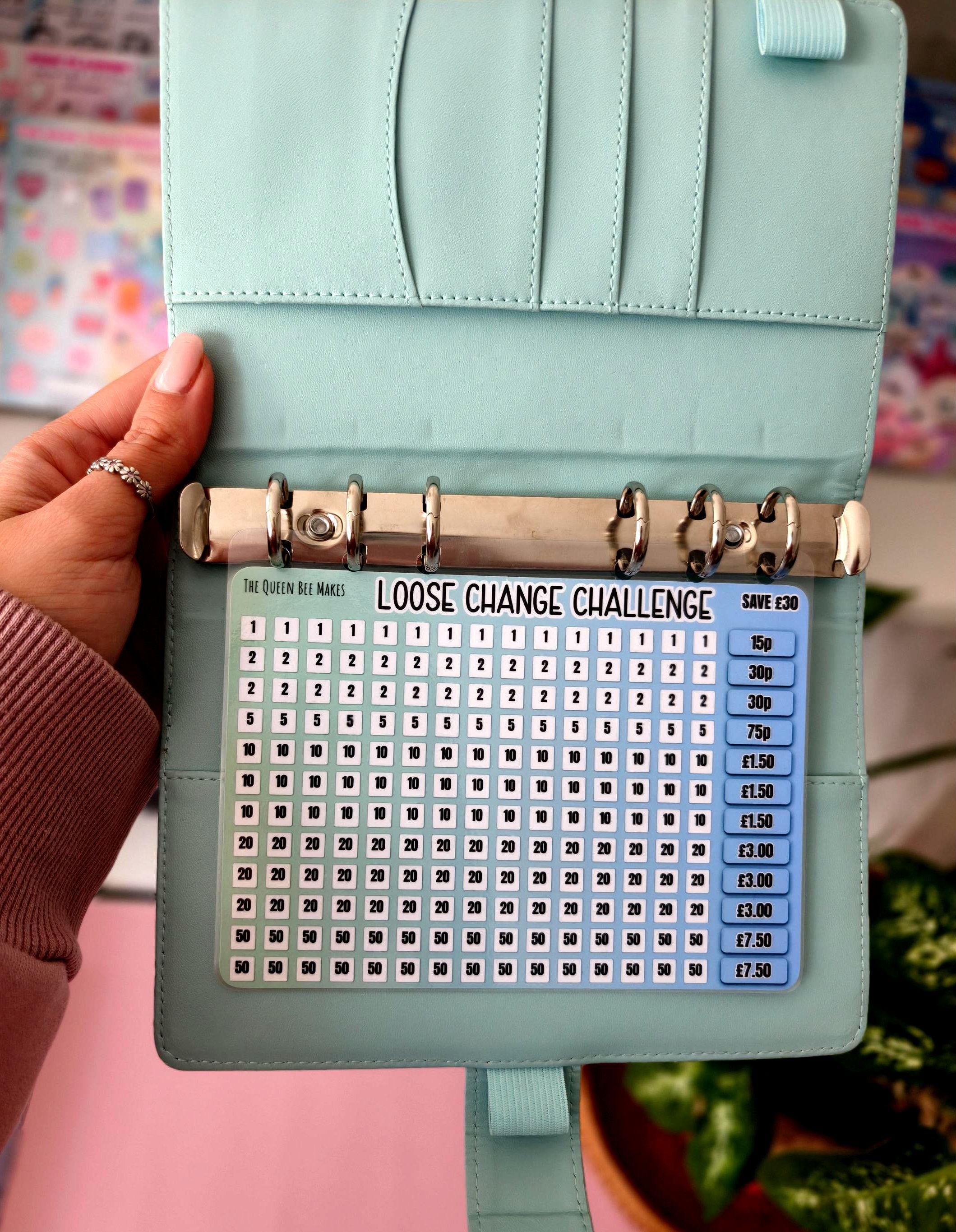 Loose Change Challenge | Savings Tracker | A6 Money Saving Challenge ...