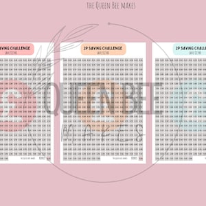 Printable 2P Saving Challenge / Penny Savings Challenge - Etsy