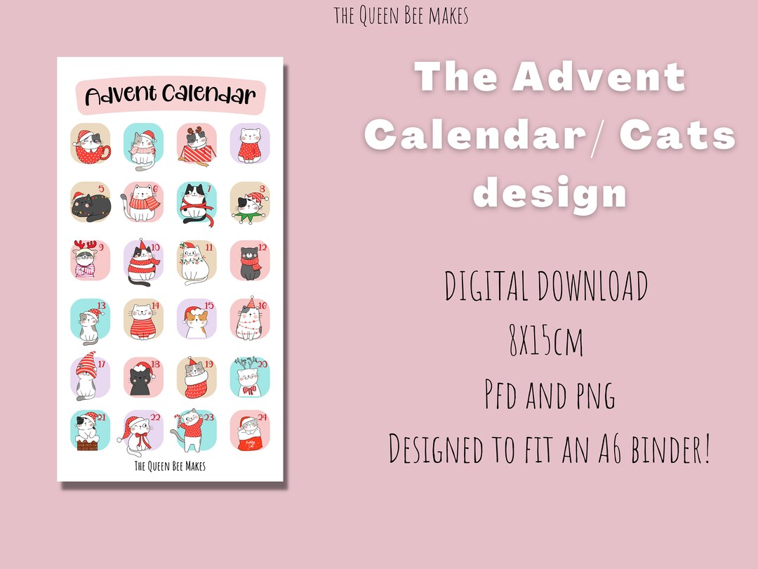 The Advent Calendar Cats Design / Printable - Etsy