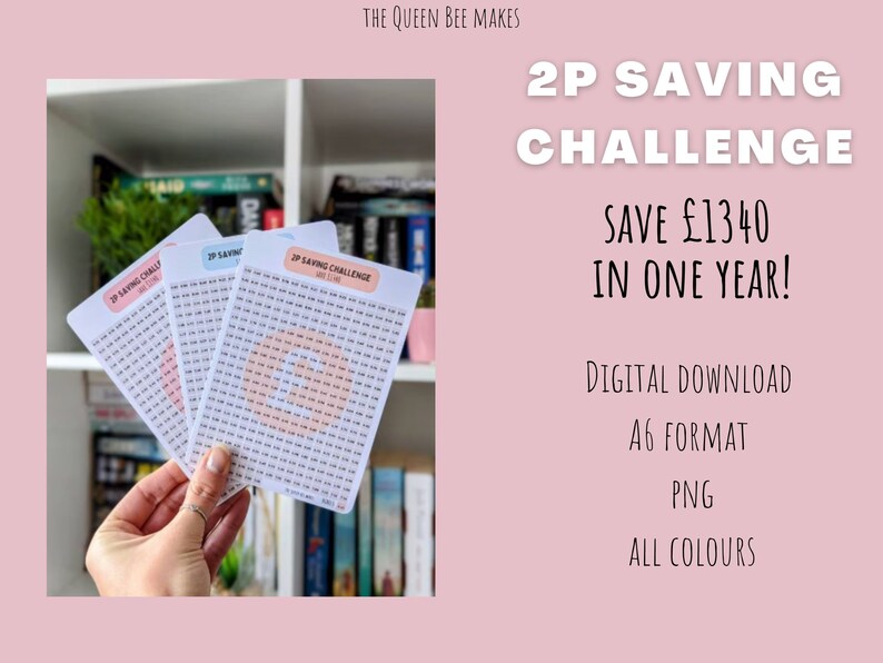 Printable 2P Saving Challenge / Penny Savings Challenge - Etsy