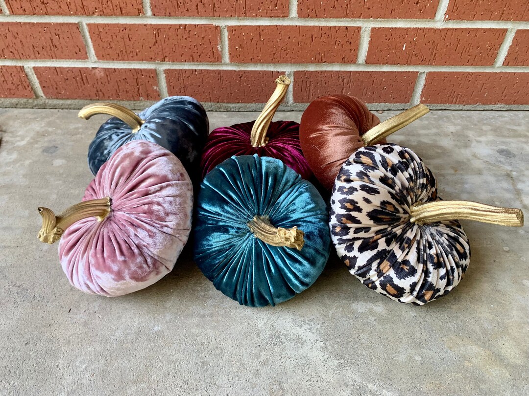 Small Velvet Pumpkin Luxury Fall Decor Autumn Decor Wreath - Etsy
