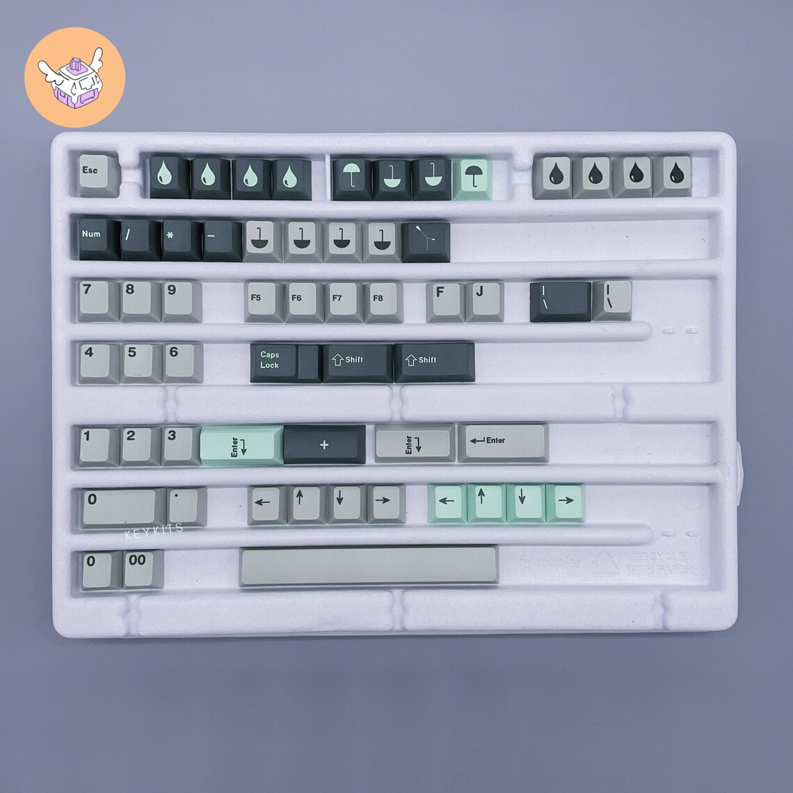 Rainy Day Keycap Set 140 Piece Cherry Profile PBT Subdye - Etsy