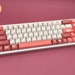 Strawberry Mochi Daifuku Keycap Set 129 Piece Cherry Profile PBT Subdye ...