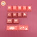 Strawberry Mochi Daifuku Keycap Set 129 Piece Cherry Profile PBT Subdye ...