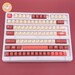 Strawberry Mochi Daifuku Keycap Set 129 Piece Cherry Profile PBT Subdye ...