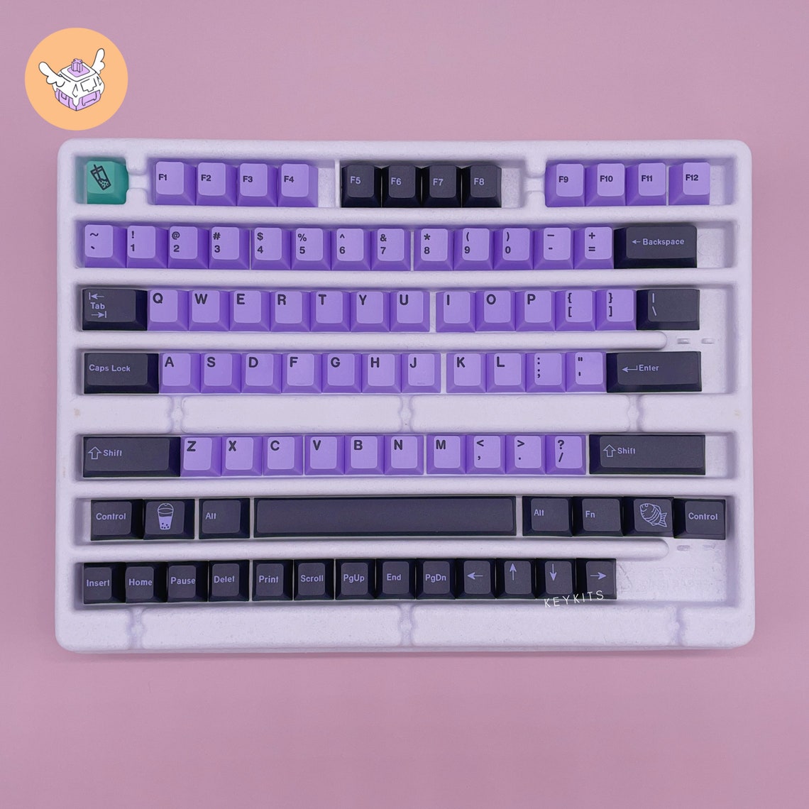Taro Boba Bubble Tea KeyCap Set 145 Piece Cherry Profile PBT | Etsy