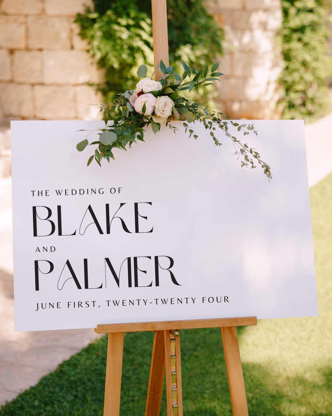 Modern Wedding Sign Template, Wedding Welcome Sign Decor, Minimalist ...