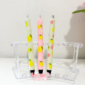 Lemon Flower Pen| Glitter Pen| Lemon Pen| Flowers| Epoxy Pen - Etsy