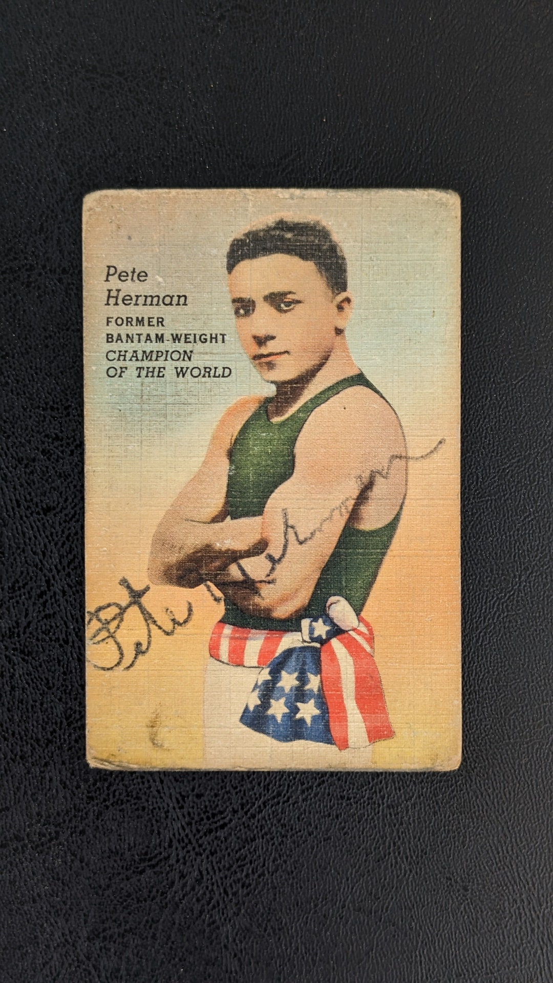 Vintage Signed Pete Herman Business Card, Collectible Memorabilia ...