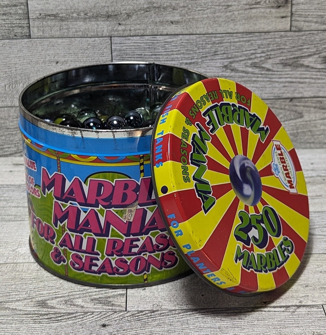 Marble Mania Marble Tin With 250 Marbles, Marble Collection Set ...