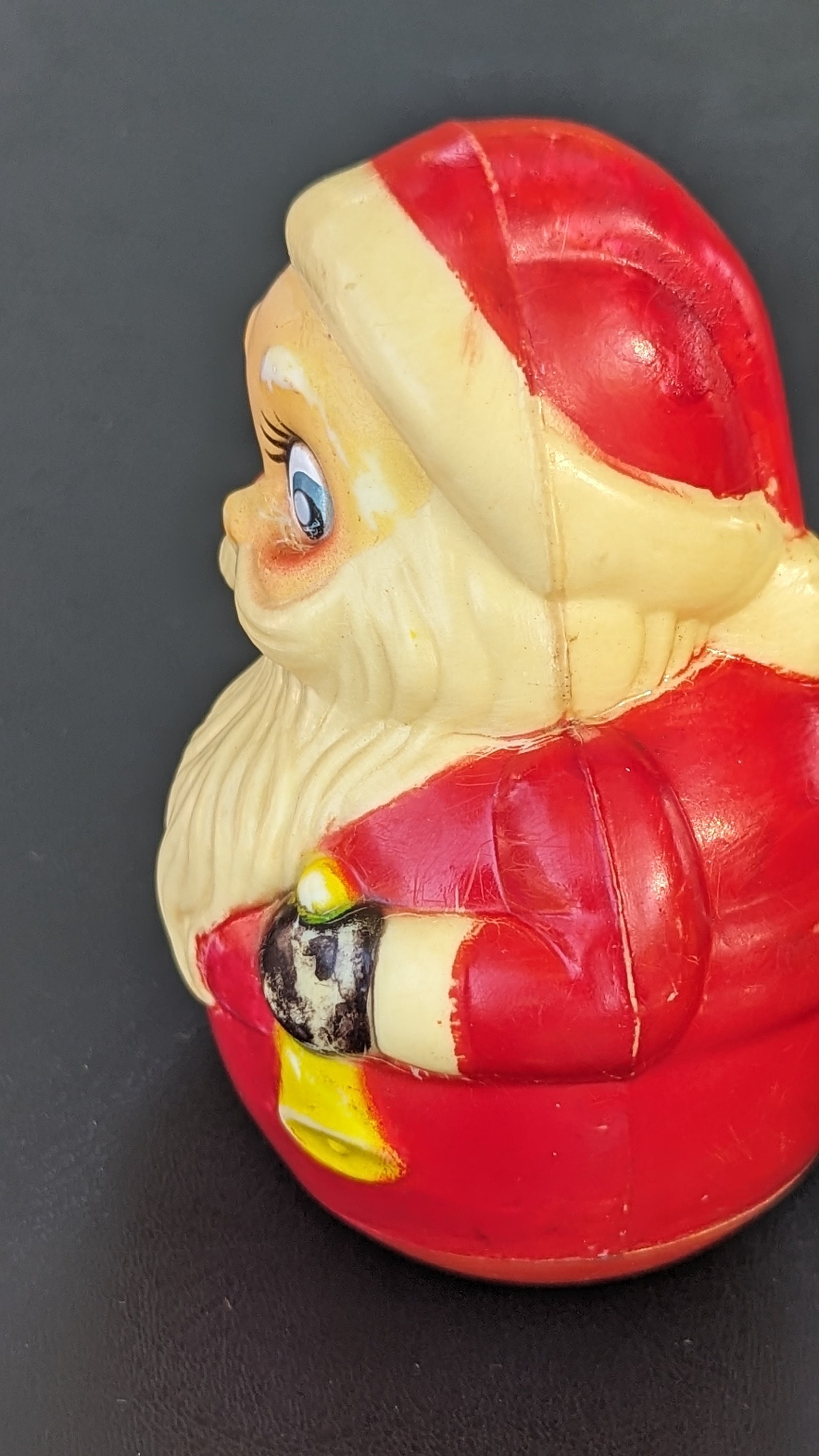 Vintage Musical Roly Poly Santa, Retro Christmas Decor, Holiday ...