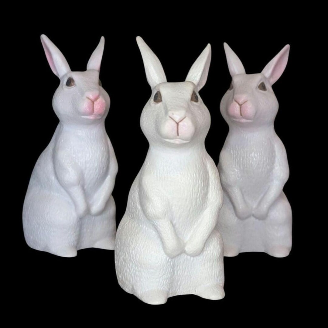 White Rabbit Figurines Set of 3, Terra by Battat Farm Animals ...