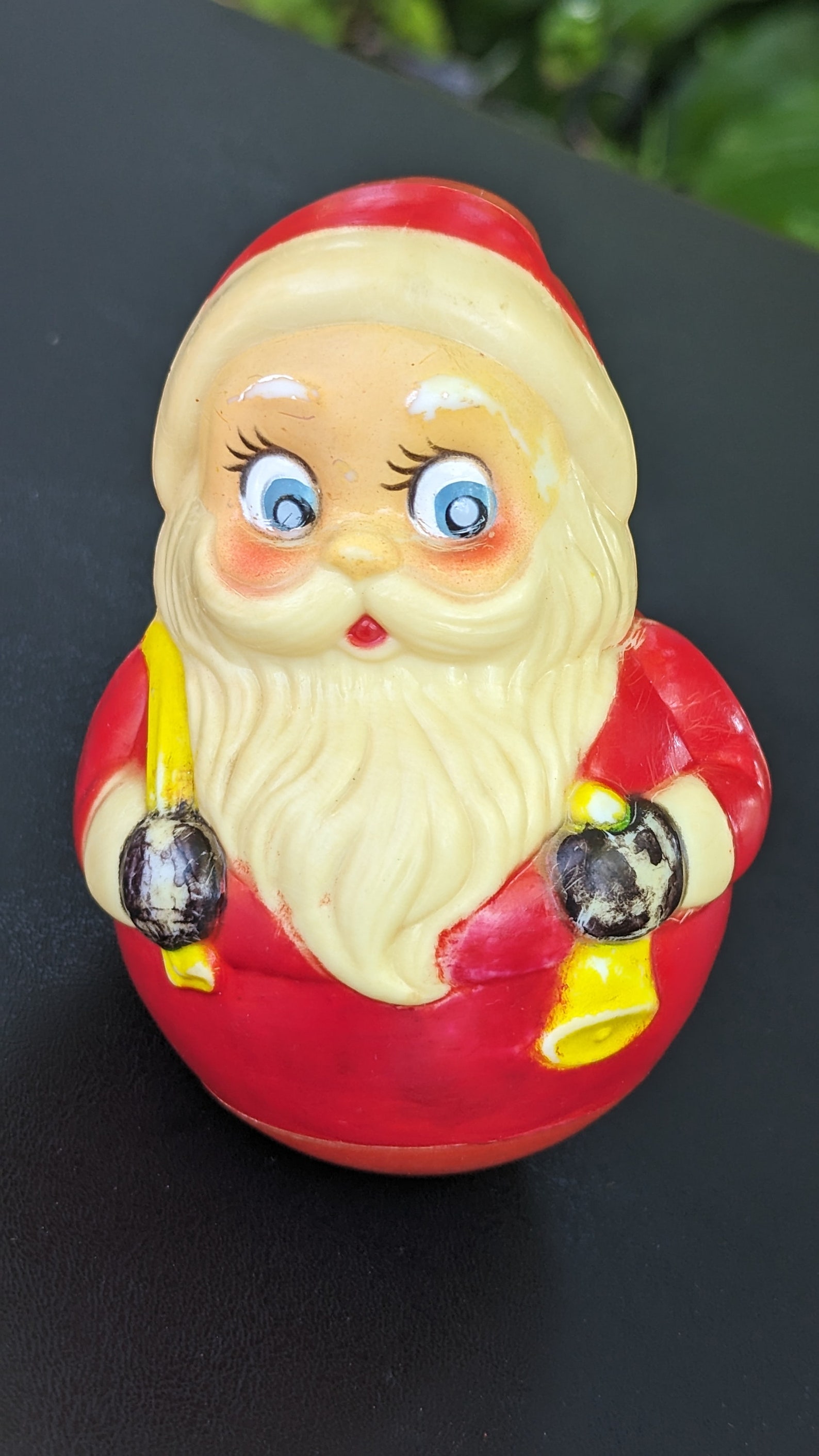 Vintage Musical Roly Poly Santa, Retro Christmas Decor, Holiday ...