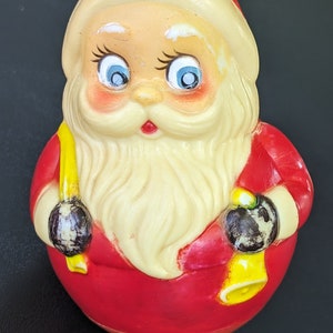 Vintage Musical Roly Poly Santa, Retro Christmas Decor, Holiday ...