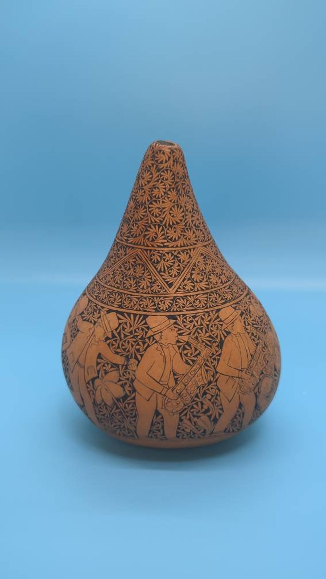 Delia Poma Peru Gourd Art, Hand Carved Gourd, Decorative Gourd ...
