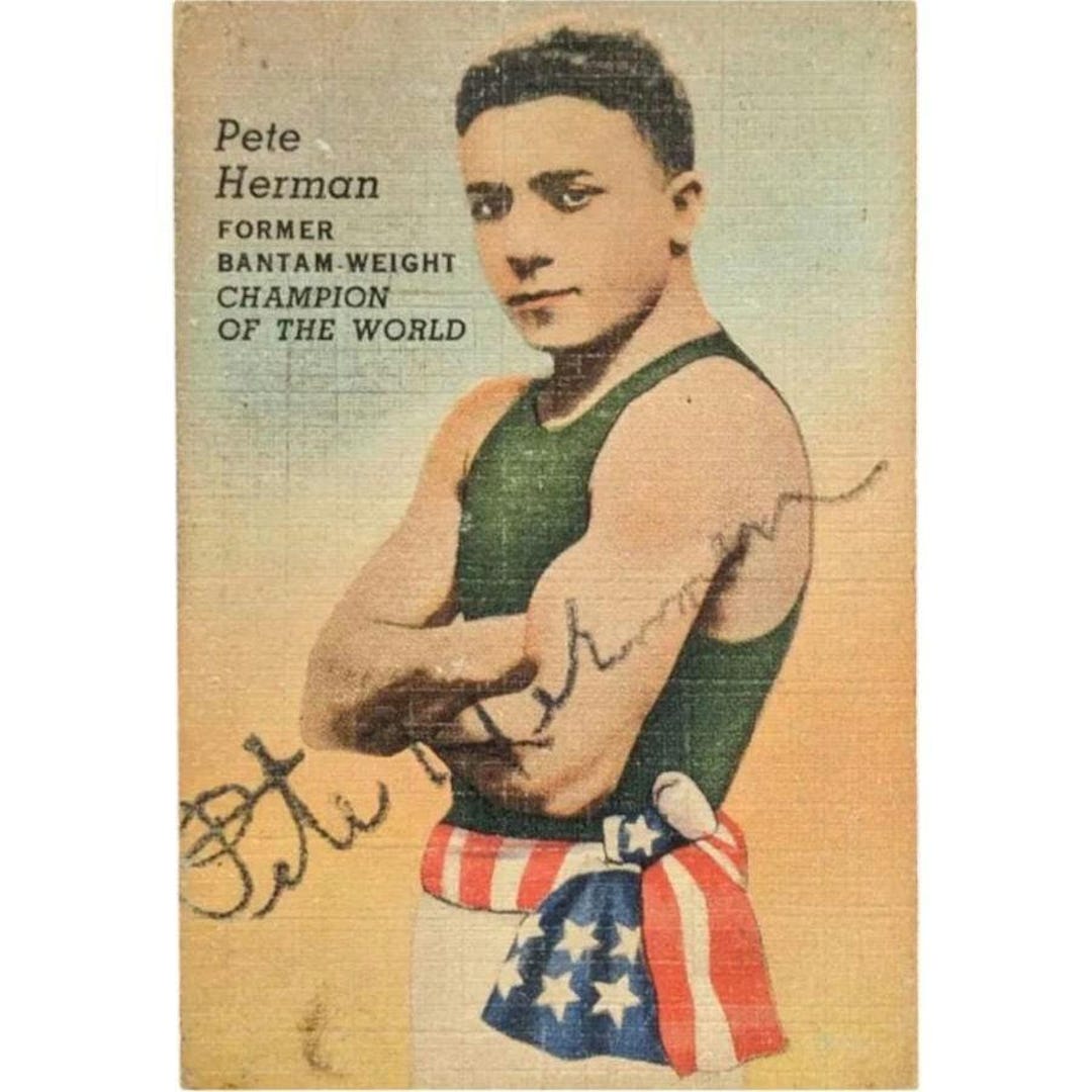 Vintage Signed Pete Herman Business Card, Collectible Memorabilia ...
