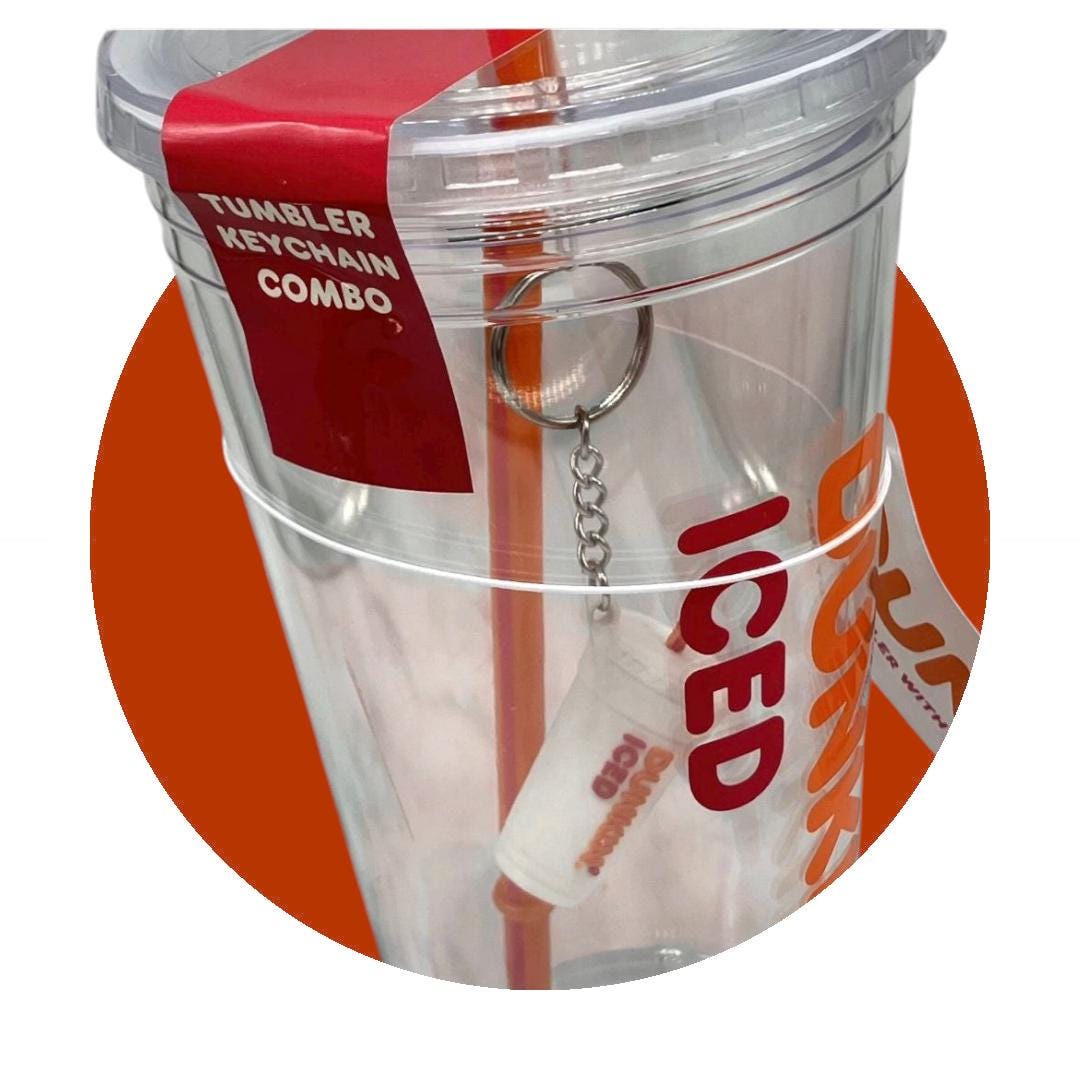 Dunkin' Donuts Iced Tumbler With Keychain: 24 Oz Plastic - Etsy