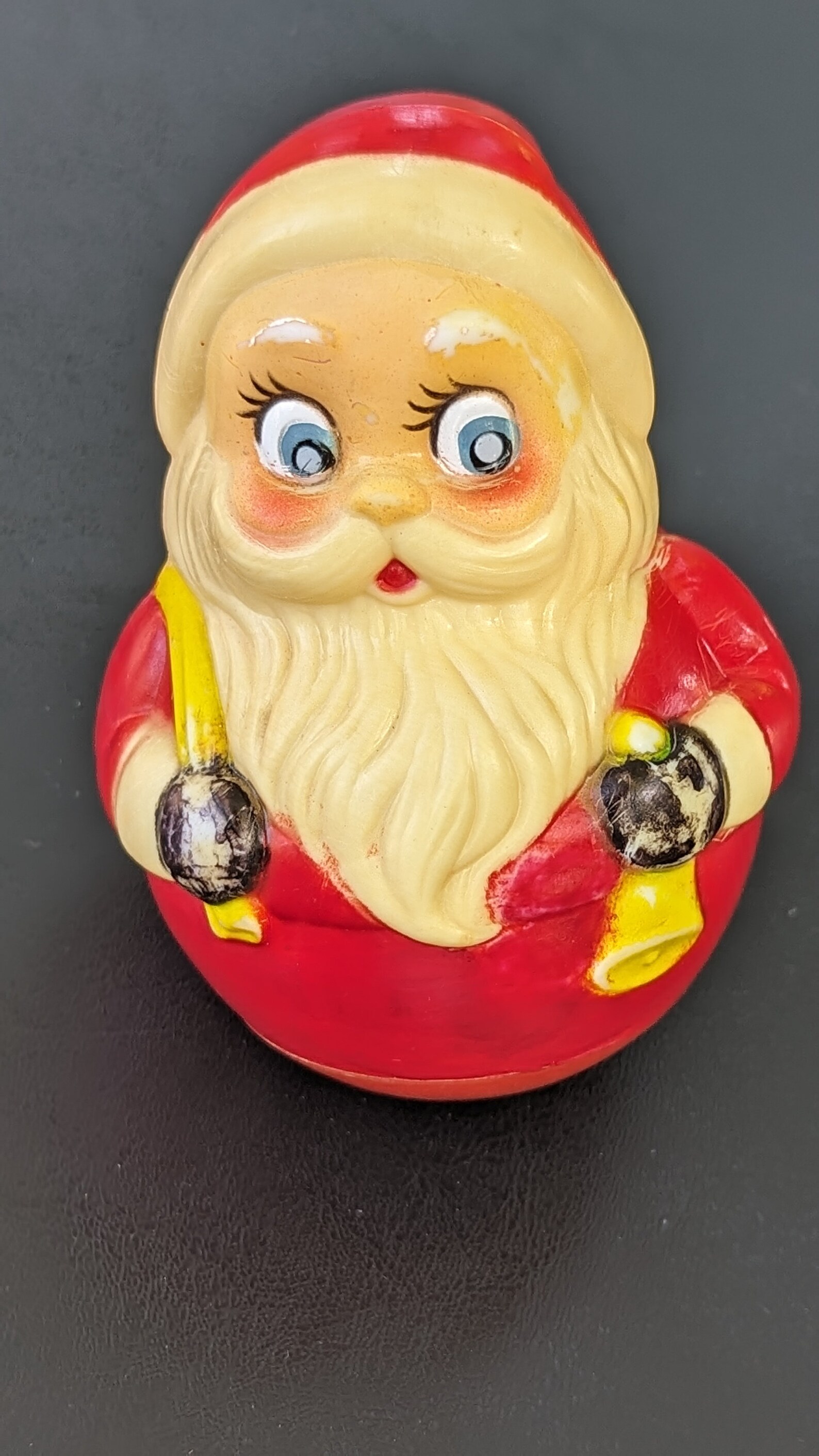 Vintage Musical Roly Poly Santa, Retro Christmas Decor, Holiday ...