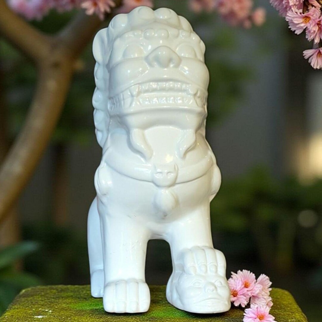 Foo Dog Female Figurine, Guardian Lion Statue, Asian Decor, Feng Shui ...