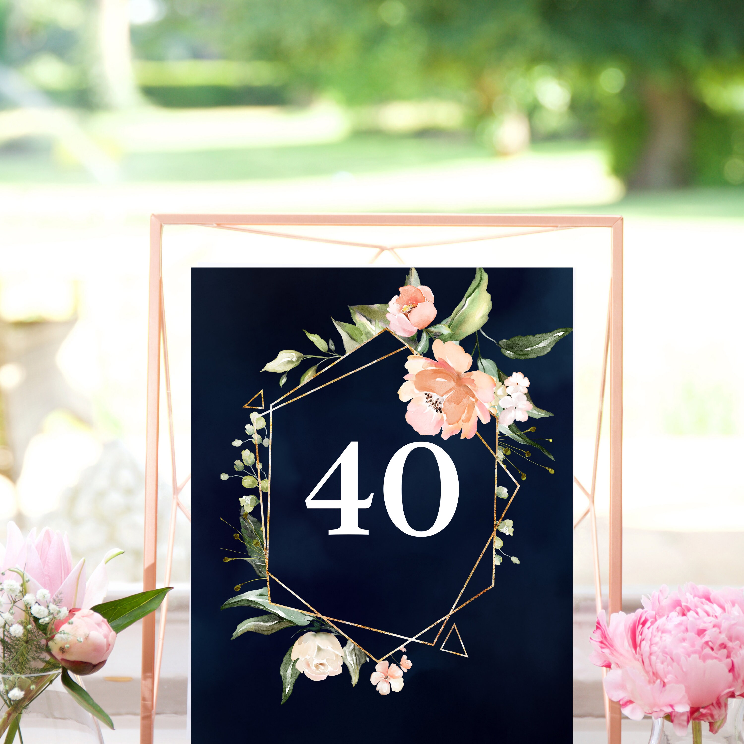 Navy Blue Table Wedding Numbers - Etsy