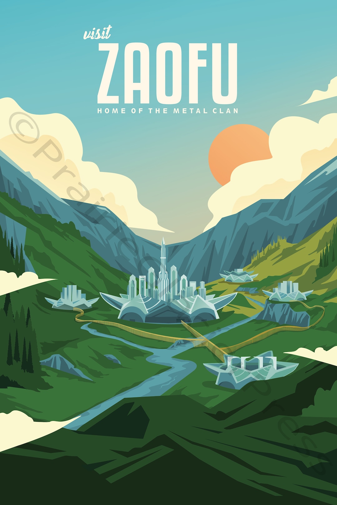 Zaofu Home of the Metal Clan - Travel Poster - Etsy