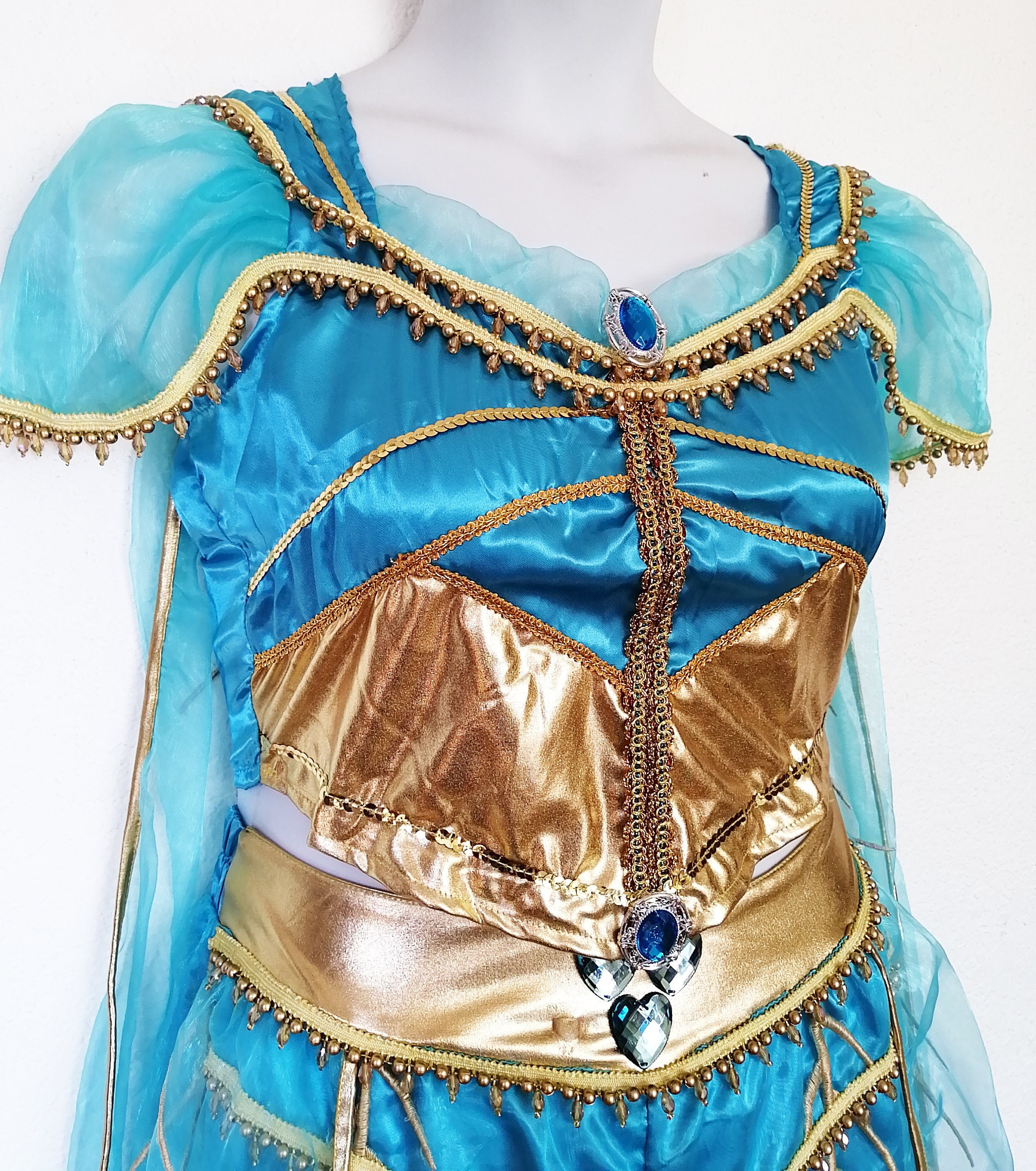 Adult Aladdin Naomi Scott Princess Jasmine Peacock Outfit, 51% OFF