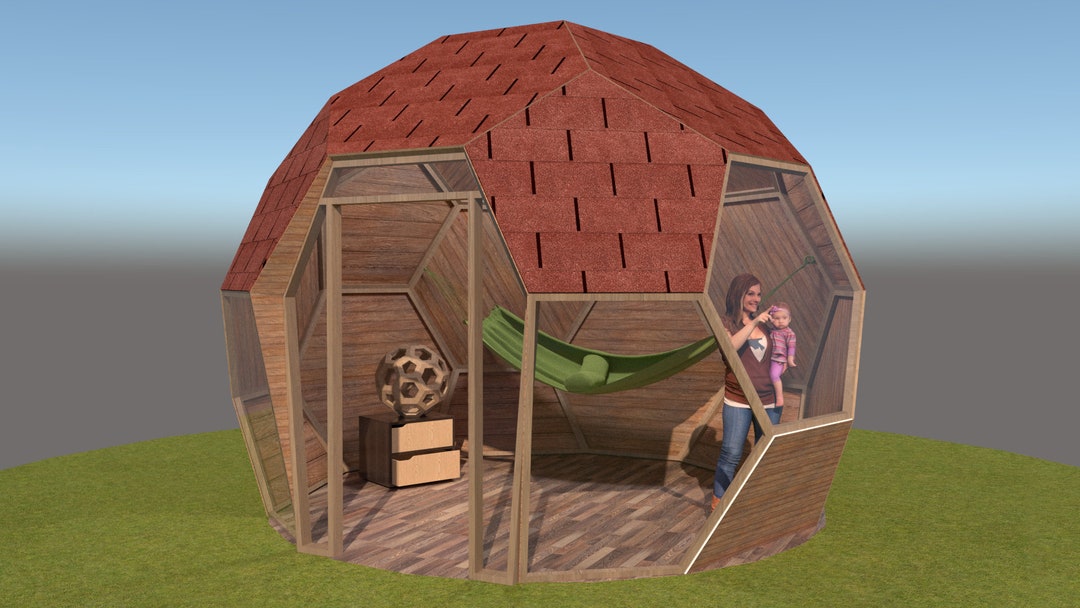 The Beginner Bucky Ball Simple Geodesic Dome DIY Build Plans NO HUBS ...