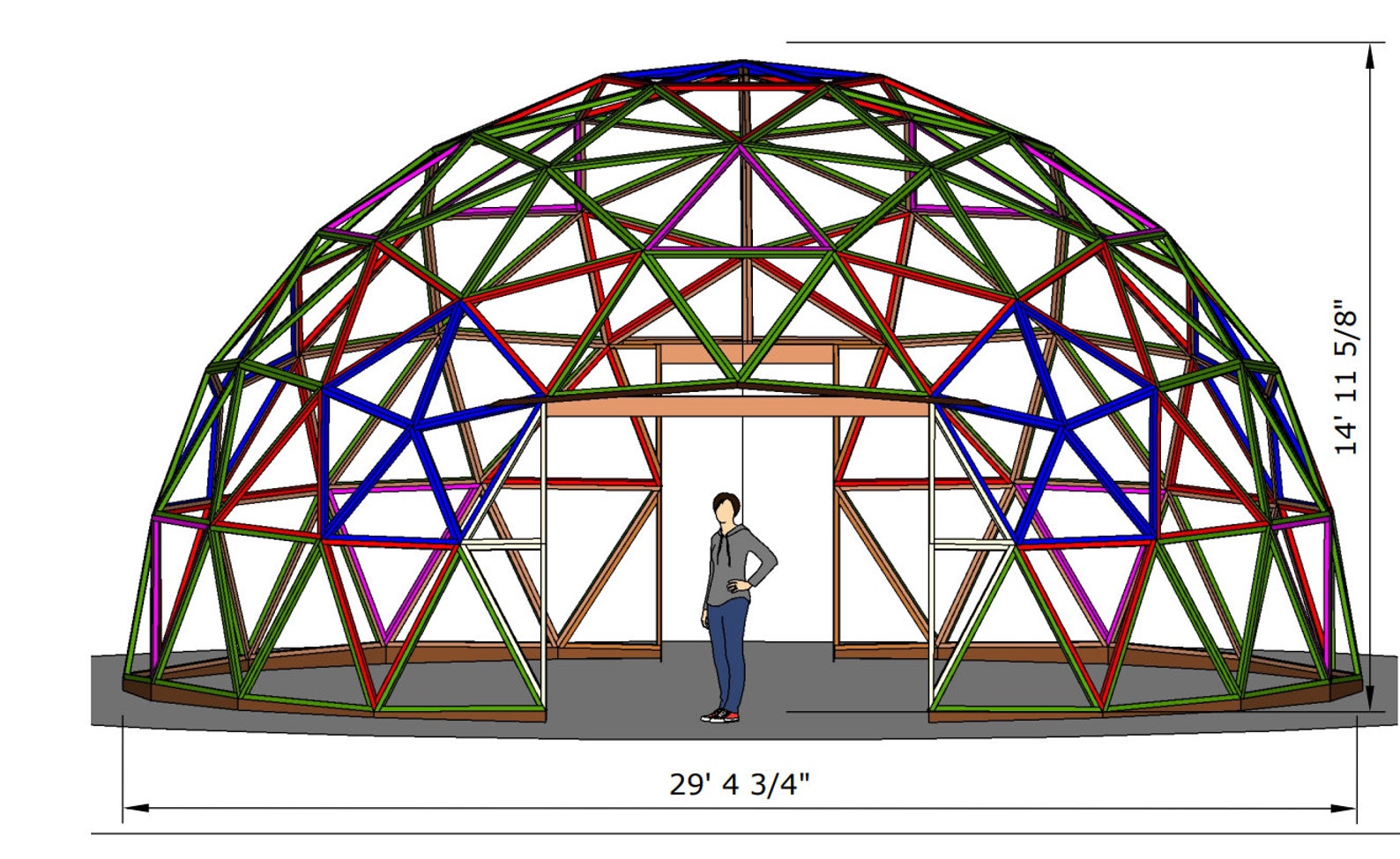 30ft / 9m Geodesic Dome DIY Build Plans NO HUBS imperial and - Etsy UK