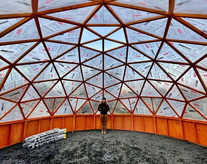 Geodesic Sphere Sculpture, Metal Yard Art, Over 4 Ft High - Etsy