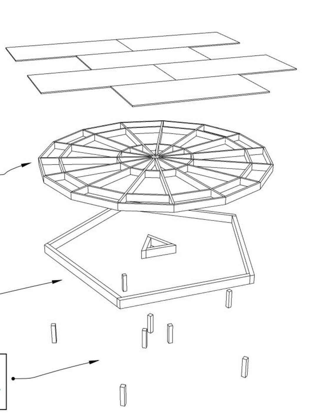 Circular Deck Foundation 3V Domes and Yurts 3 Sizes: 15,20,23 Ft / 4.5 ...