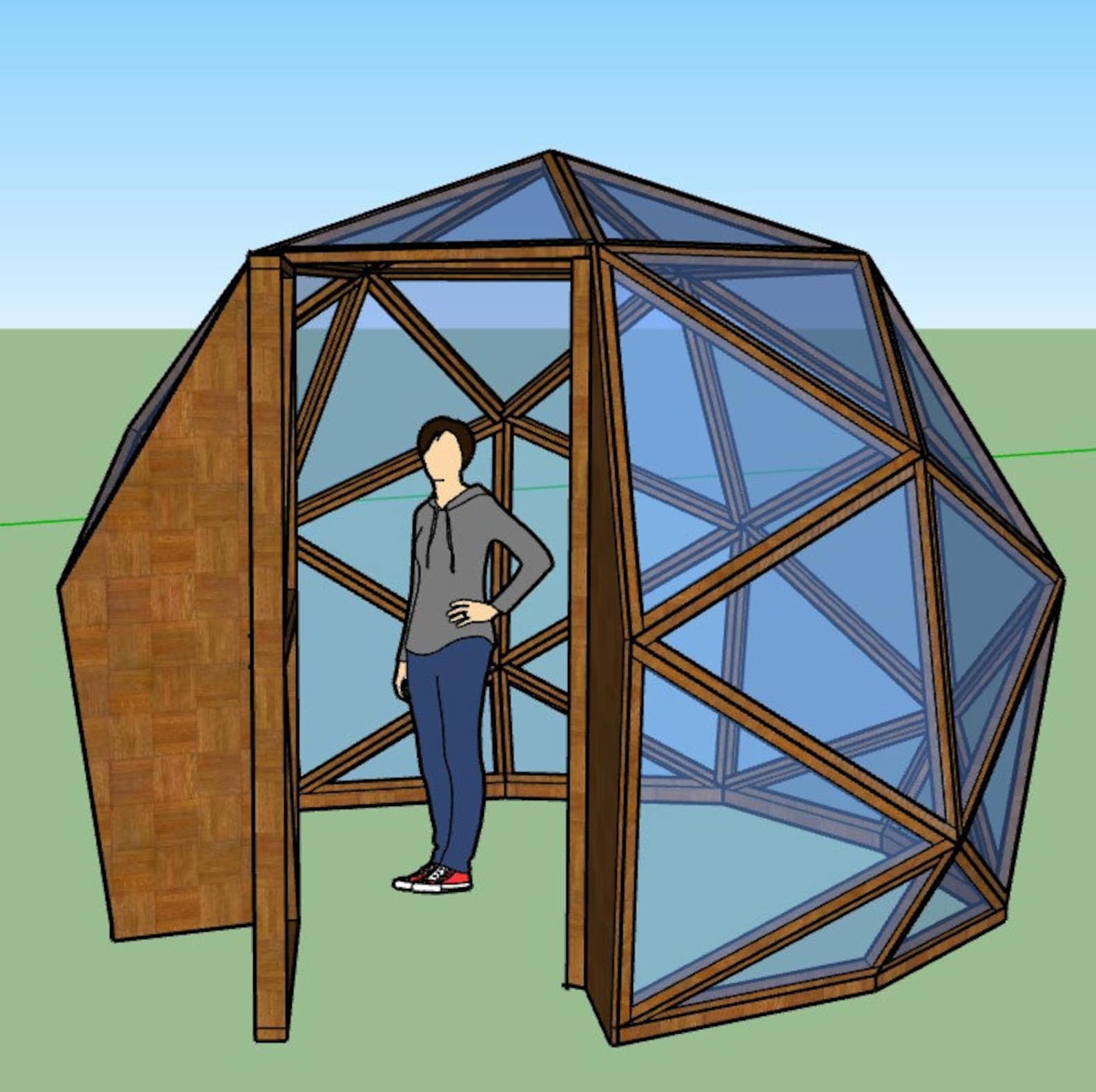 15'/5m and 10'/3m Two Geodesic Dome DIY Build Plans NO - Etsy