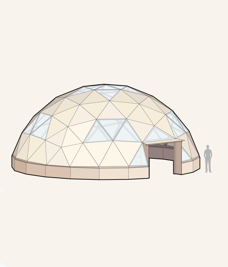40ft / 12m Geodesic Dome DIY Build Plans (imperial and Metric) - Etsy