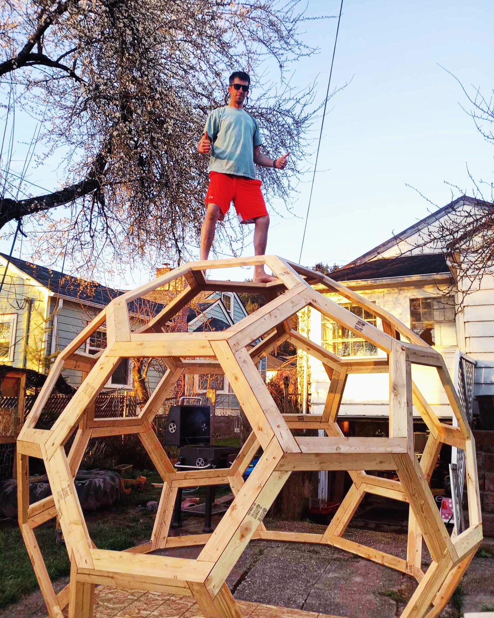 The Beginner Bucky Ball! Simple Geodesic Dome DIY Build Plans NO HUBS ...