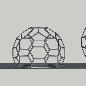 The Beginner Bucky Ball Simple Geodesic Dome DIY Build Plans NO HUBS ...