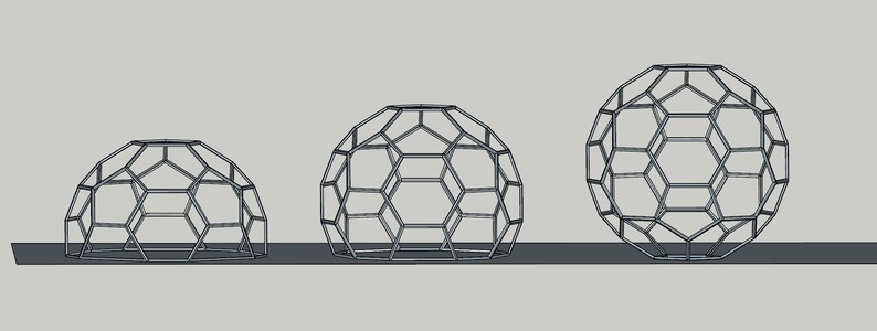 The Beginner Bucky Ball Simple Geodesic Dome DIY Build Plans - Etsy