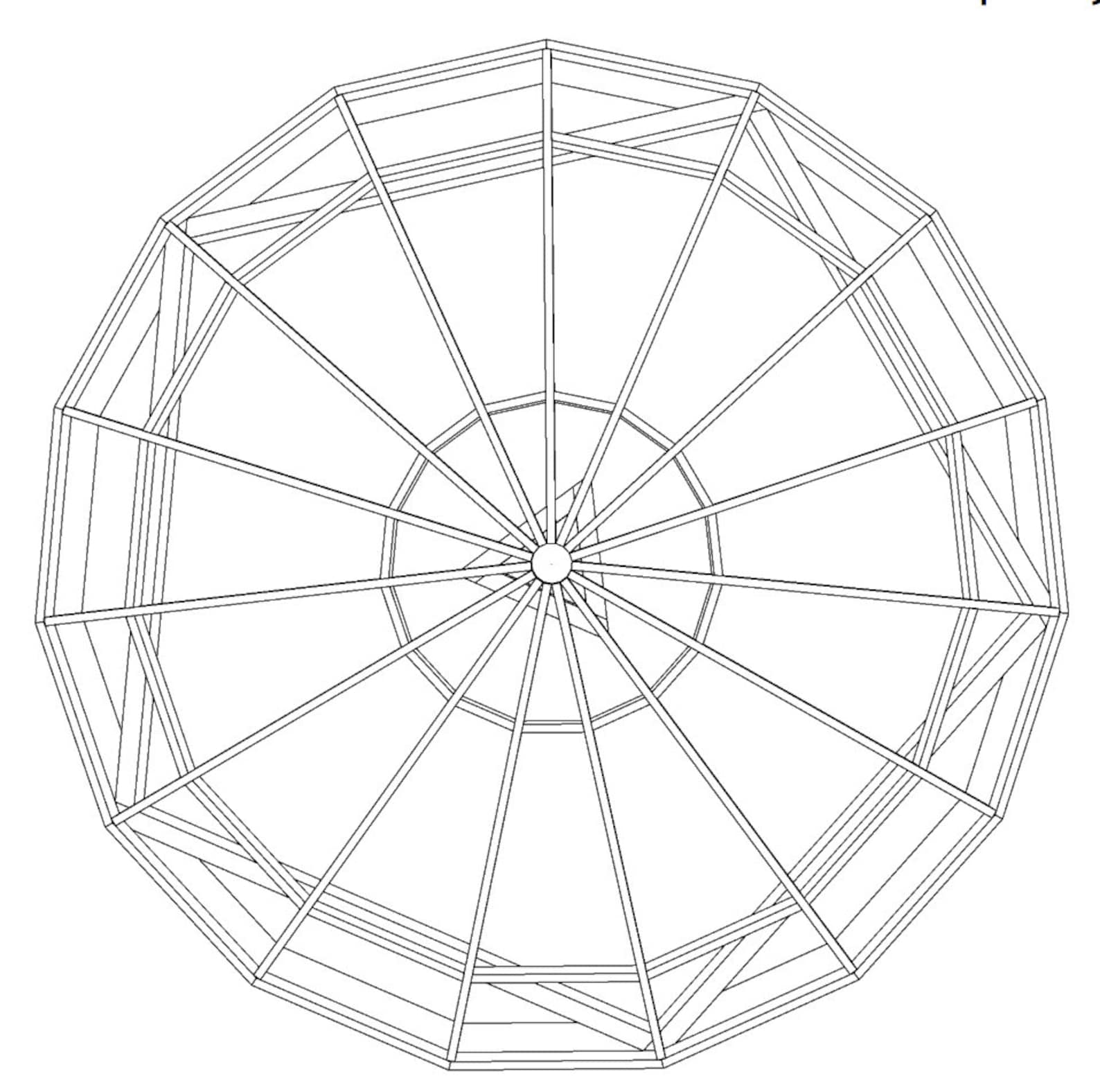 Circular Deck Foundation 3V Domes and Yurts (3 Sizes: 15,20,23 Ft / 4.5 ...