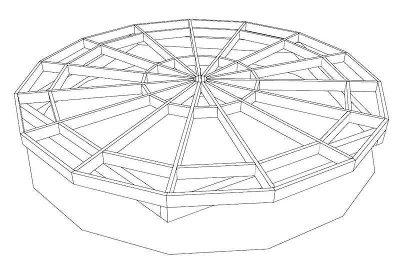 Circular Deck Foundation 4V Domes and Yurts (3 Sizes: 23', 30', 40 ...