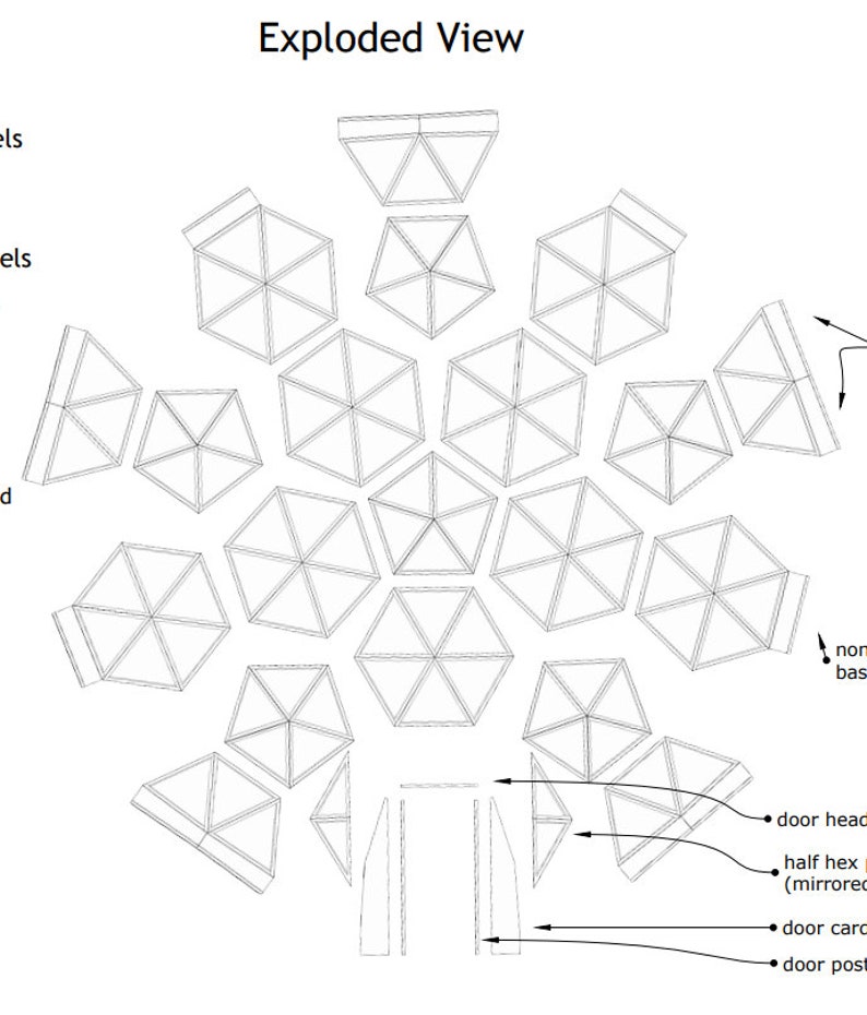 20ft / 6m Geodesic Dome DIY Build Plans NO HUBS imperial and - Etsy Canada