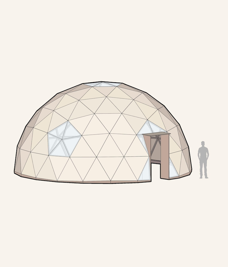 26ft / 8m Geodesic Dome DIY Build Plans (imperial and Metric) - Etsy